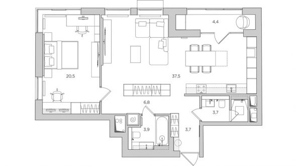 Apartamento tipo loft para una pareja con un gato en Moscú - Revista ...